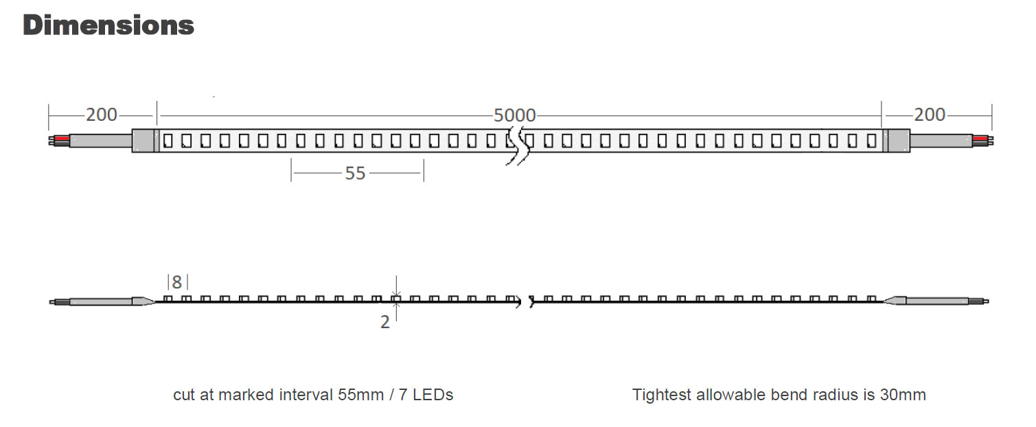 FlexiLED 0BA Narrow Warm White | Oshino Lamps